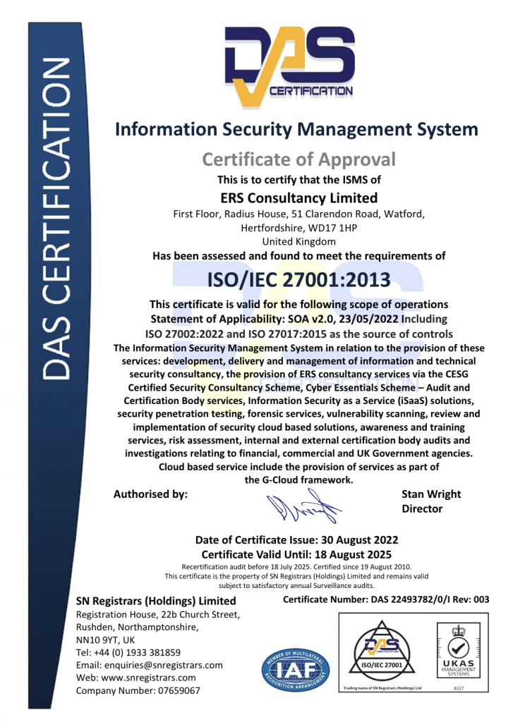 ISO Standards - ERS Consultancy